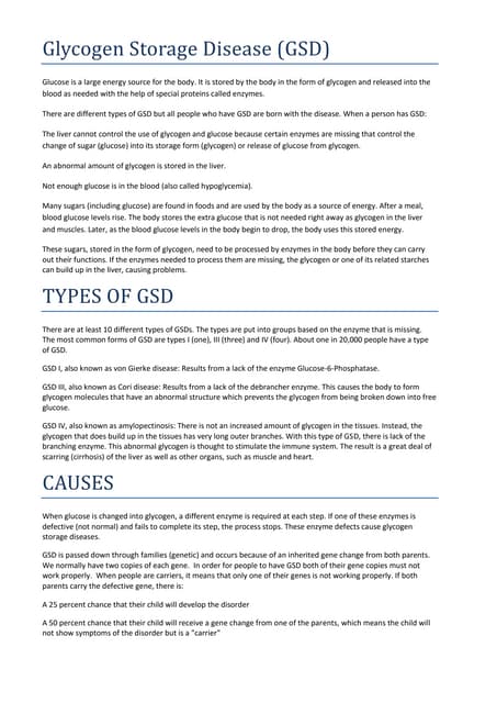 Glycogen storage diseases | PPTX | Endocrine and Metabolic Diseases ...