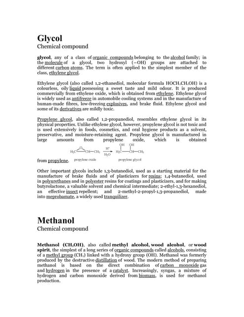 Assignment gct ii ethylene glycol and dextrose | DOCX
