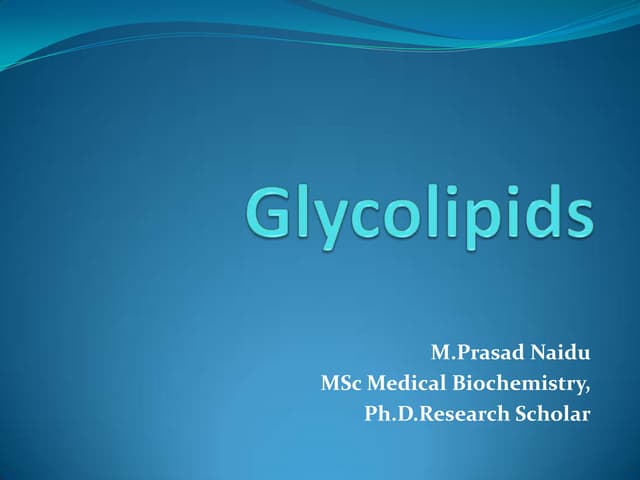 Glycolipid ppt | PPTX