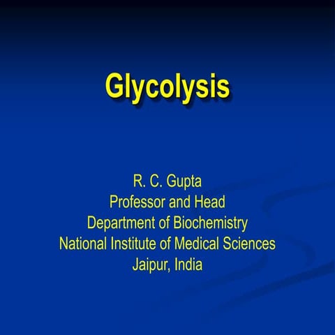 Glycolysis | PPTX