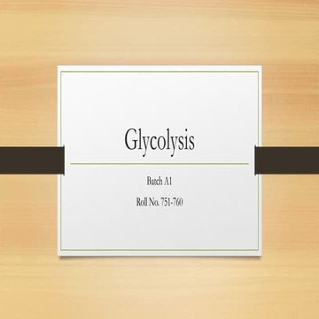 Glycolysis - Metabolic Pathway (Biochemistry) | PPT