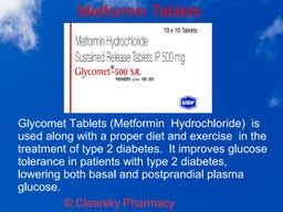 Generic Metformin Tablets for Treatment of Type 2 Diabetes (Non-Insulin ...