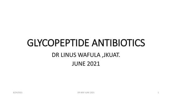 Glycopeptide ab. | PPT