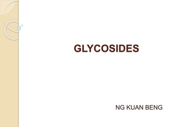 Classification of Glycosides | PPTX | Chemistry | Science