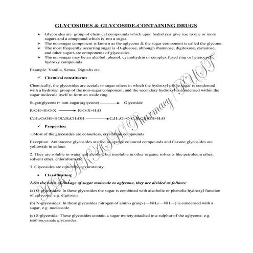 Anthraquinone Glycosides | PPTX