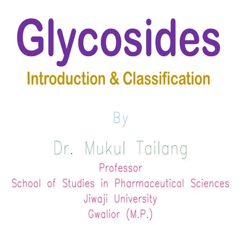 GLYCOSIDES-Introduction & Classification.pdf