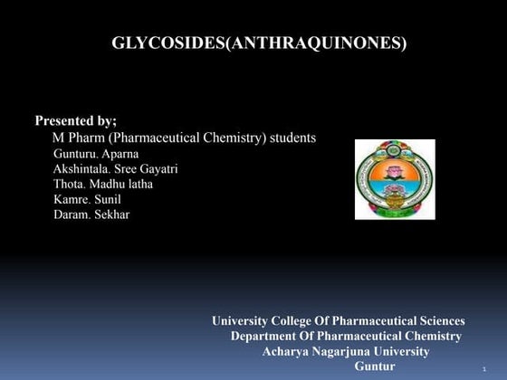 Extraction of glycosides | DOCX | Heart and Cardiovascular Diseases ...