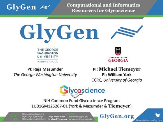 GlyGen one slide for advocates | PPT