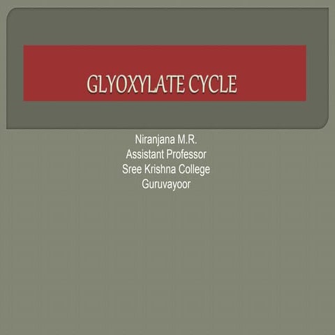 Glyoxylate cycle | PPTX