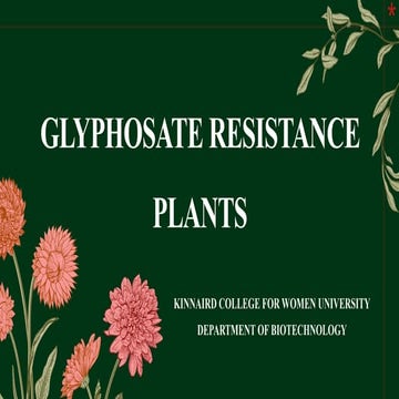 GLYPHOSATE RESISTANCE IN PLANTS/CROPS.pptx