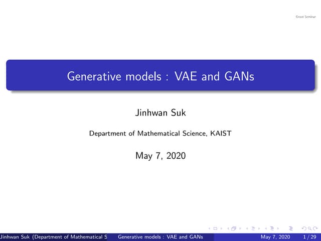 Generative Models Vae And Gan Ppt 1501