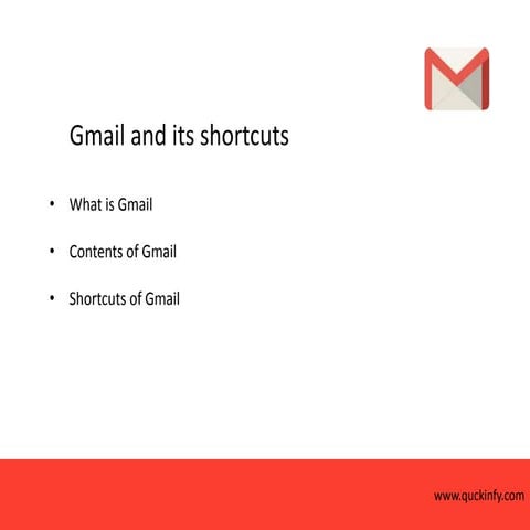 Gmail and its shortcuts | PPTX