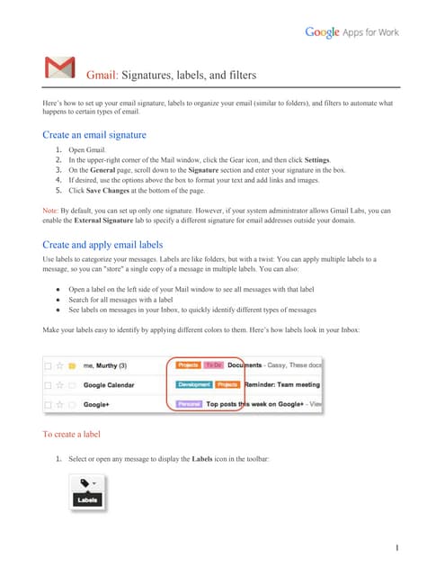 Gmail Basics | PPTX