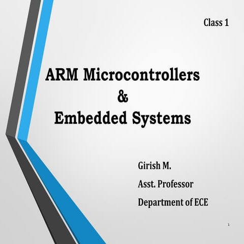 Arm Microcontrollers And Embedded Systems Module 1 Vtu Pdf