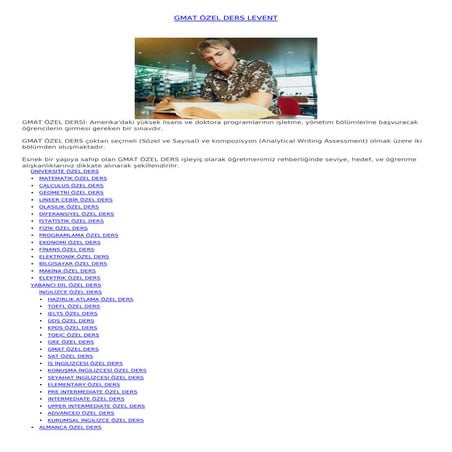 Gmat özel ders levent | PDF
