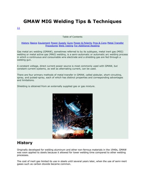 Gas Metal Arc Welding