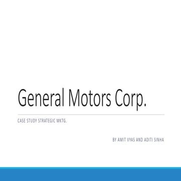Gm corp. case study | PPTX