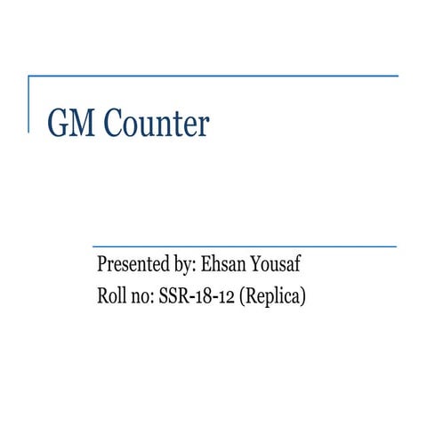 Gm counter | PPT