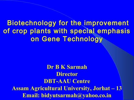 Genetically Modified Crop for agriculture.pptx