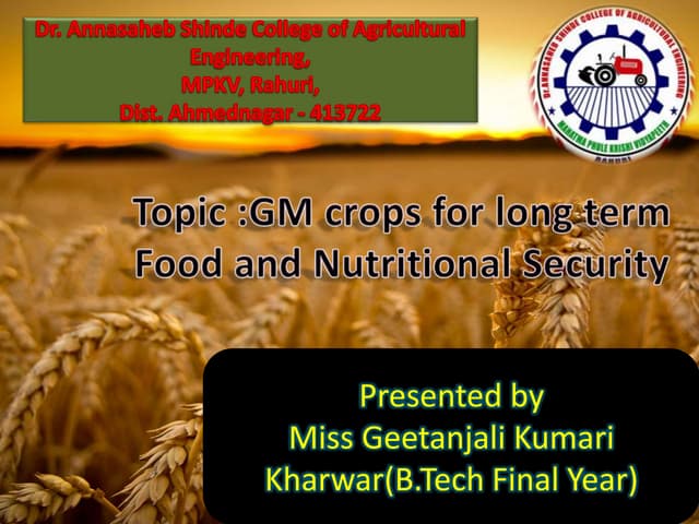 Genetically modified crops | PPTX