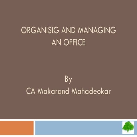 Managing CAs Office | PPT