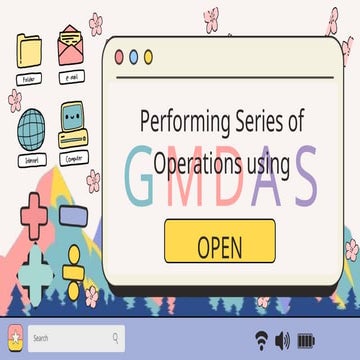 GMDAS Math Presentation in Pink Blue Yellow and Purple Cute Window ...