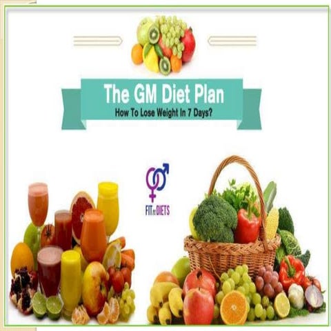 GM Diet Plan-Fastest Vegetarian Diet to Lose Weight in 7 Days | PPTX