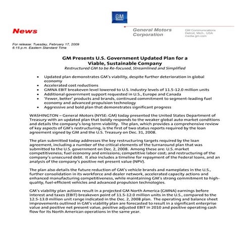 General motor strategic management report | PDF