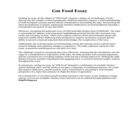 Gm Food Essay.pdf