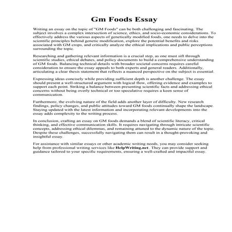Gm Foods Essay.pdf