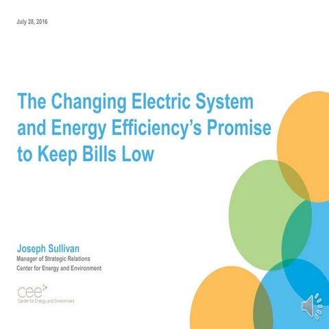 The Changing Electric System and Energy Efficiency’s Promise to Keep ...