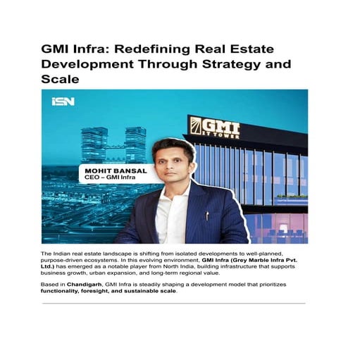 GMI Infra_ Redefining Real Estate Development Through Strategy and ...