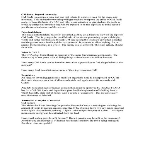 GM Foods notes slideshare | PDF