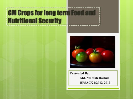 Genetically Modified Crop for agriculture.pptx
