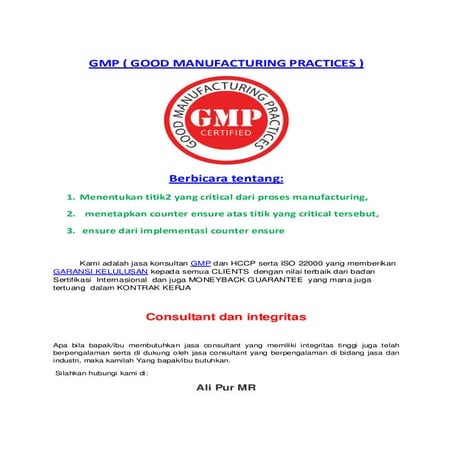 Gmp | PDF