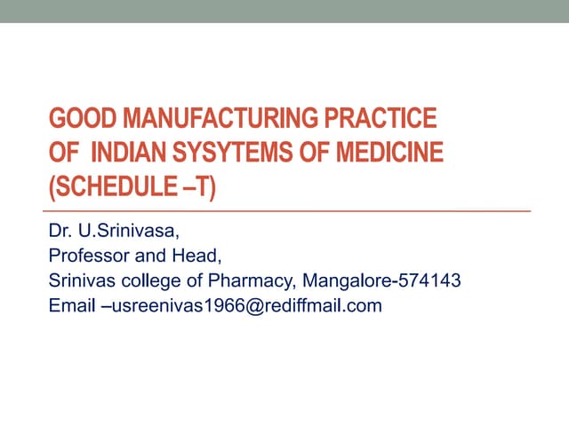 Schedule t -gmp_(unit-5) | PPT