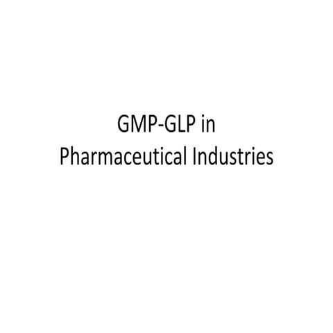 Gmp glp | PPT