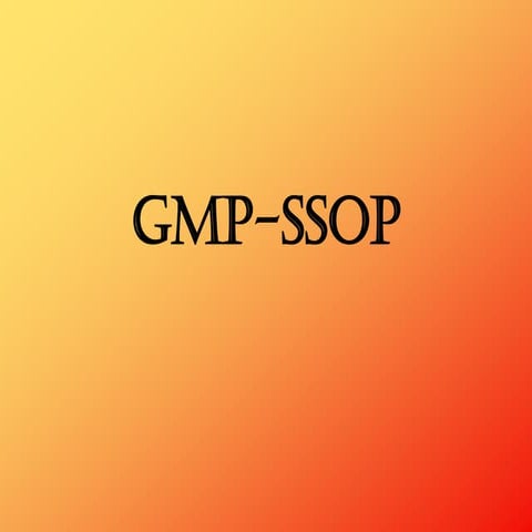GOOD MANUFACTURING PRACTICES & SANITATION SOP | PDF