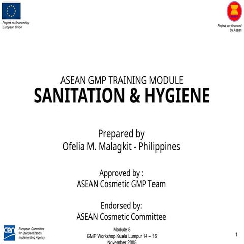 GMP_ASEAN_Sanitation_&_Hygeine_Module.ppt