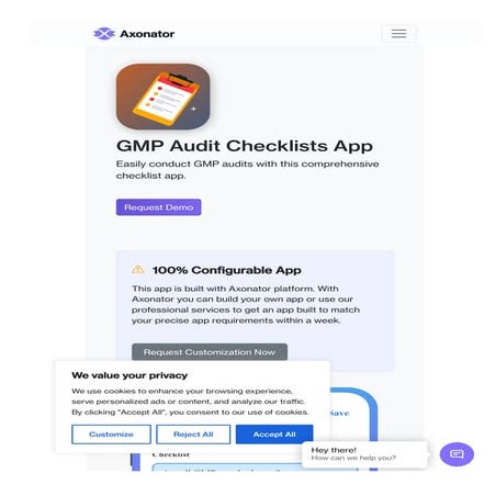 GMP Audit Checklists App Easily conduct GMP audits with this comprehensive checklist app. | PDF