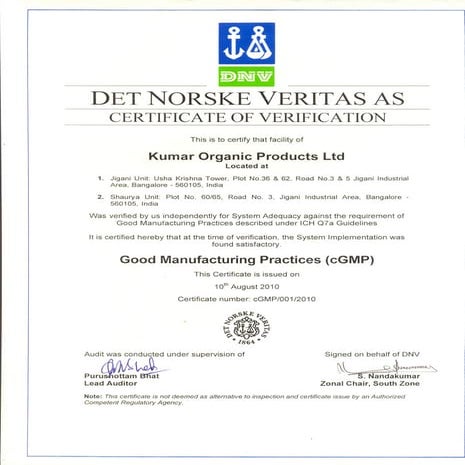 Gmp certificate0001 | PDF