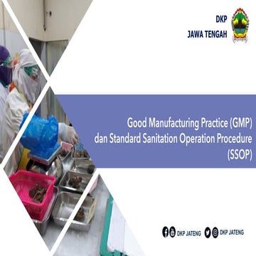 GMP dan SSOP Kota Semarang materi sosliasosasi | PDF