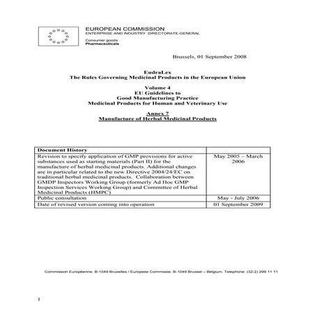 Gmp eu annex 7 | PDF