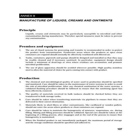 Gmp eu annex 9 | PDF