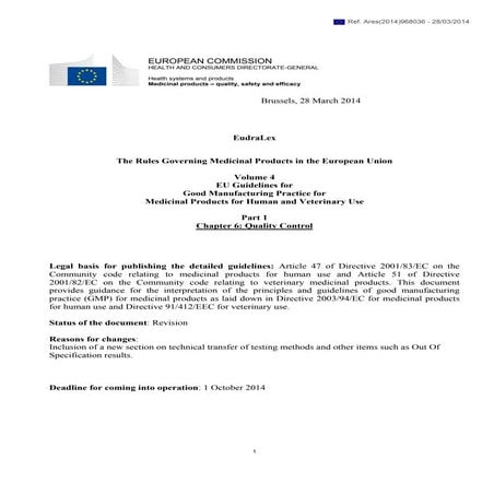Gmp eu chapter 6 | PDF