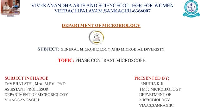 phase contrast microscope | PPTX