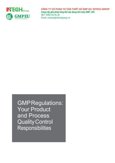 Eudra lex volume 4 good manufacturing practice (gmp) guidelines | PDF