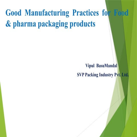 Gmp Training Ppt Pptx On Packing Industry Pptx