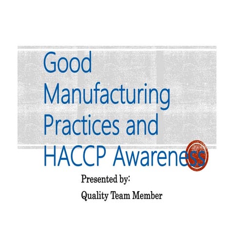 Good Manufacturing Practices Awareness Posters | PDF