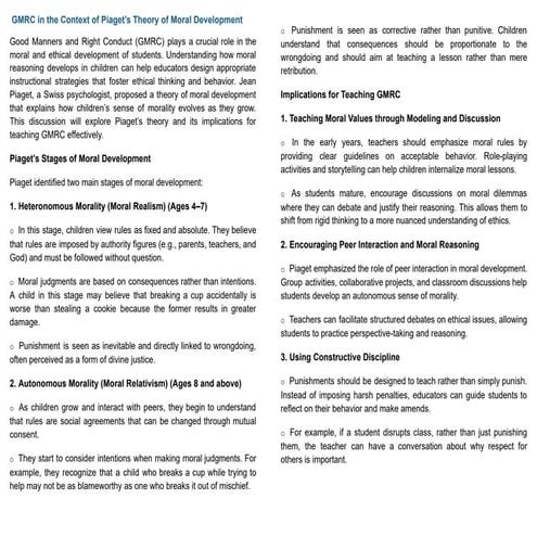 Instructional Materials in Good Manners and Right Conduct (GMRC) | PPTX